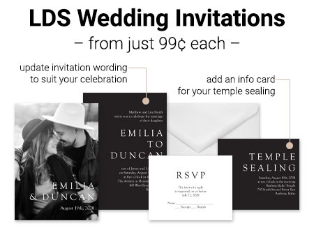 Lds Temple Wedding Invitations
