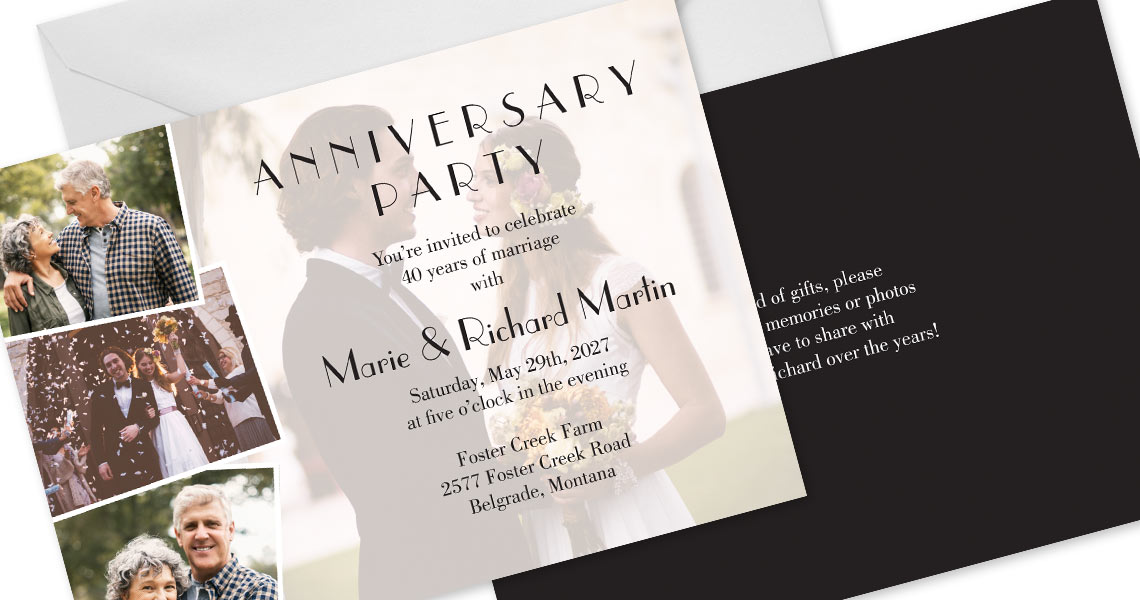 Anniversary Party Invitation Verbiage