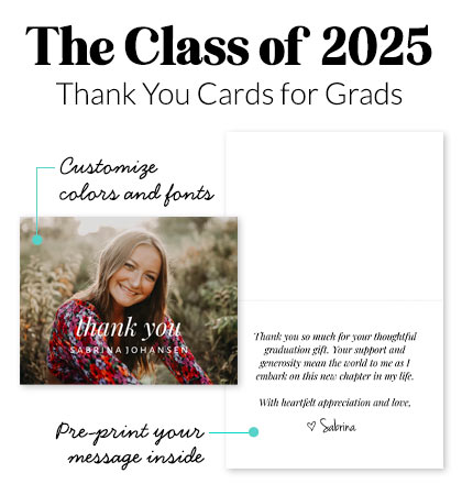 College Graduation Thank You Cards Examples