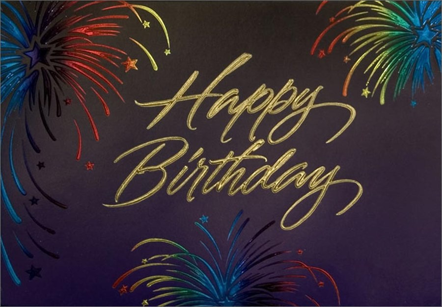 Star Fireworks Birthday Card by CardsDirect