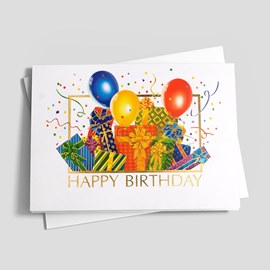 Blue Present Value Card - Birthday Greeting Cards by CardsDirect
