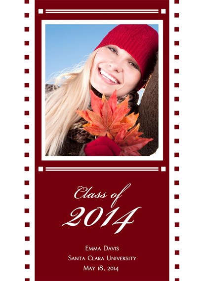 Photo Framed In Maroon by CardsDirect