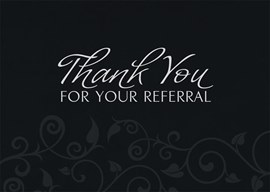Shop "Thank You for the Referral" Greeting Cards
