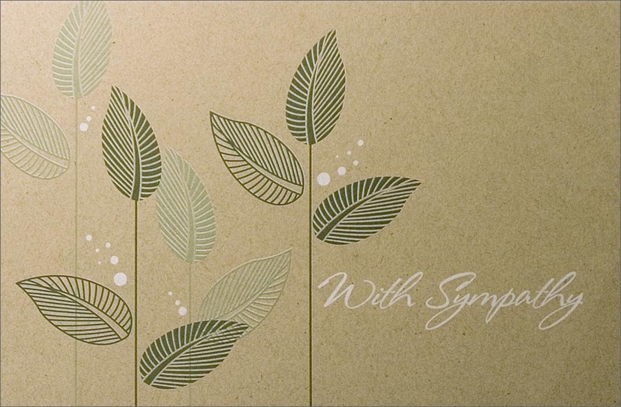 Green Leaf Sympathy Card by CardsDirect