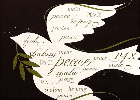 Dove with Messages of Peace by CardsDirect