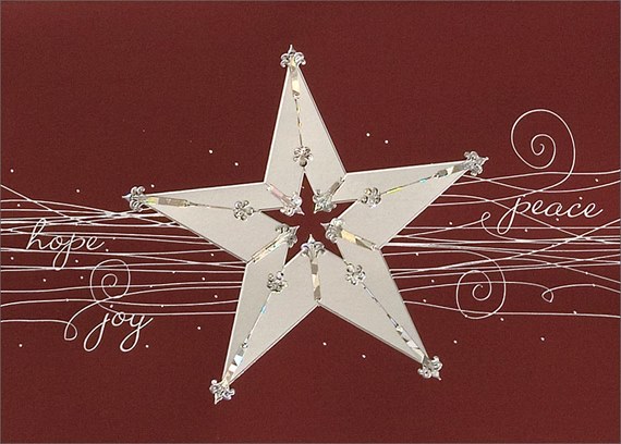 Elegant Star Holiday Card by CardsDirect